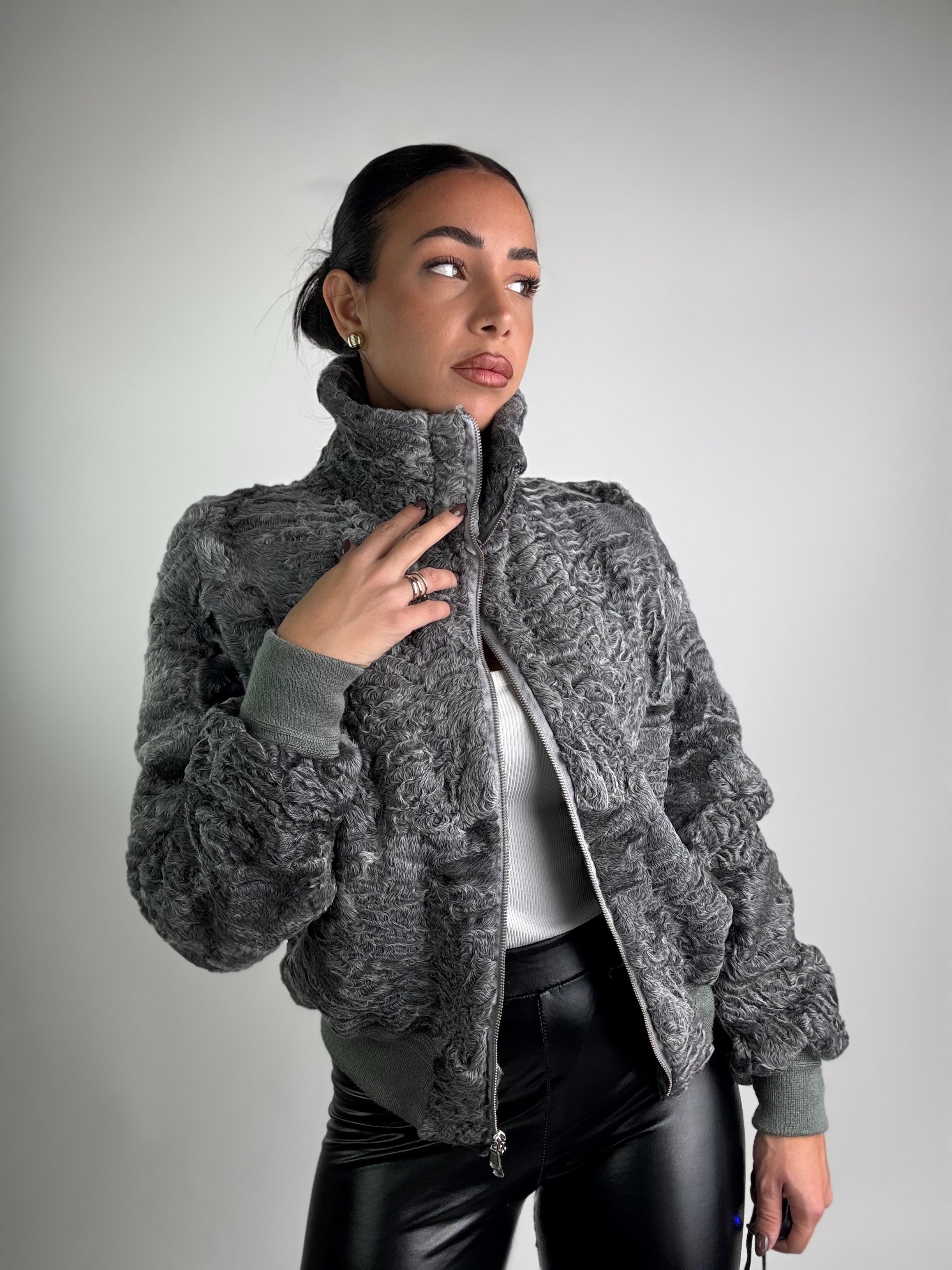 Bomber in astrakan N84 – Offvintage